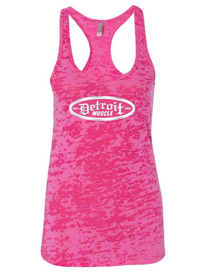 Pink Rush Racerback Burnout Tank, Women's – Detroit Muscle
